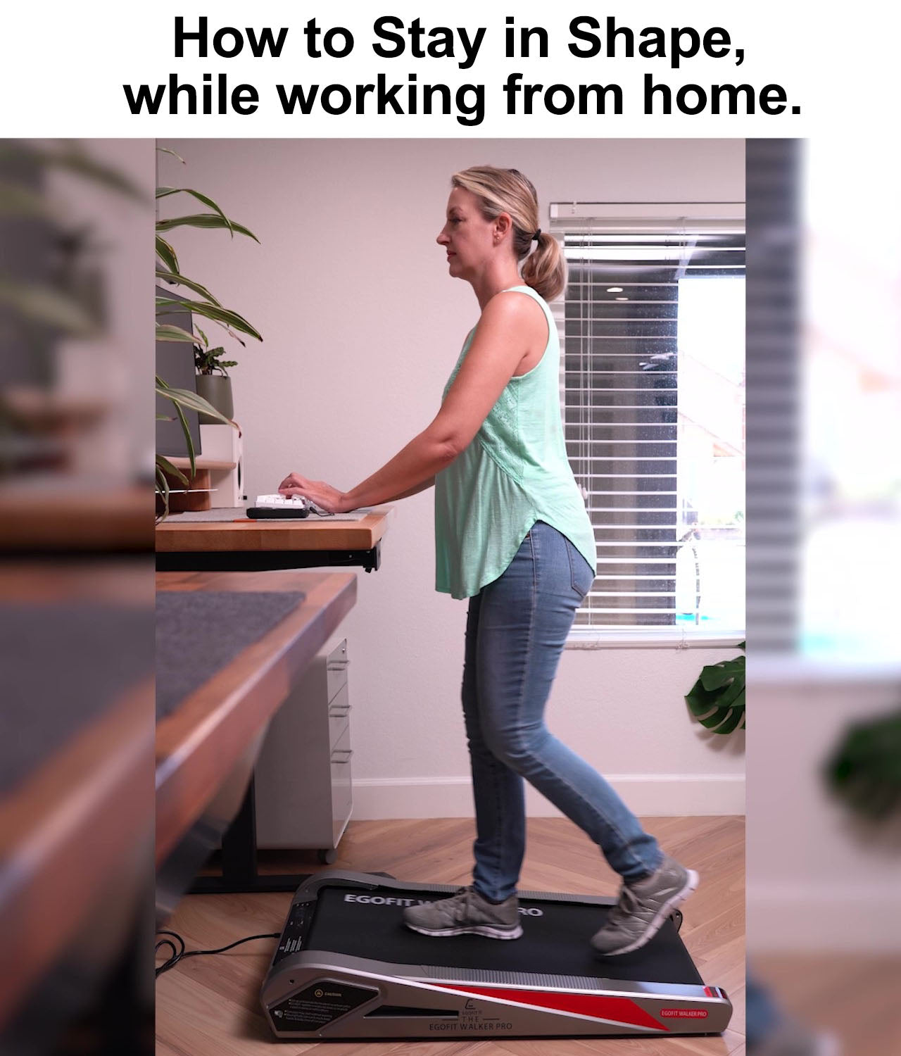 Egofit under desk treadmill | home & office folding small treadmill